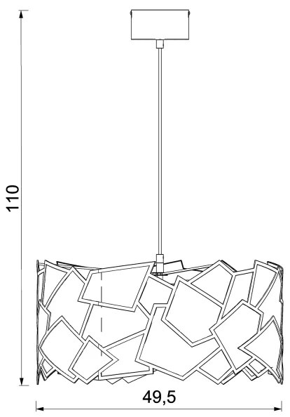Lustr na lanku CAMO 3xE27/15W/230V černá