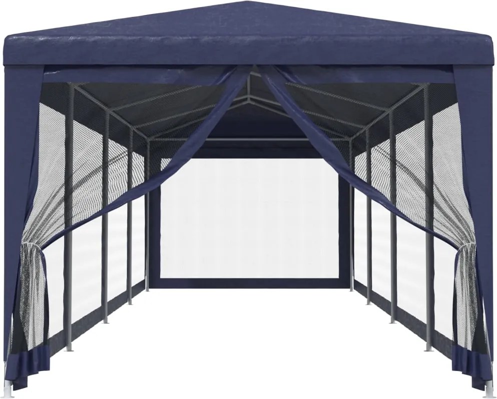 Party stan s 10 síťovanými bočnicemi modrý 3 x 12 m HDPE 319247