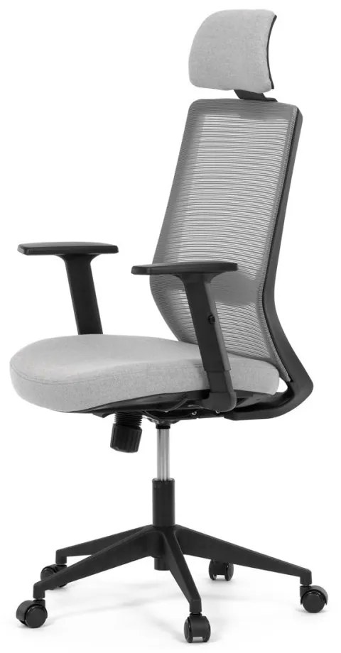Kancelářská ergonomická židle SENA — síť / látka, černá / šedá