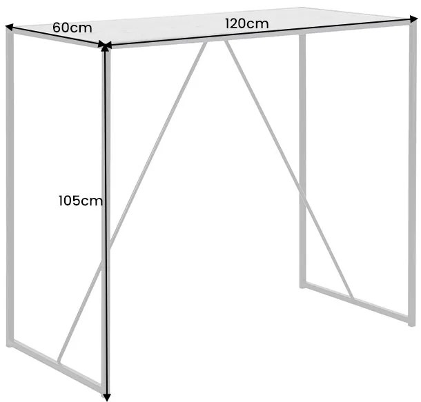 Designový barový stůl Maille 120 cm černý jasan