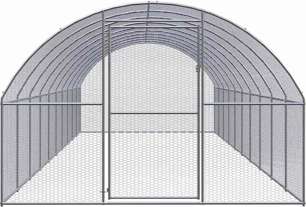Venkovní klec pro kuřata 3 x 10 x 2 m pozinkovaná ocel 3095467
