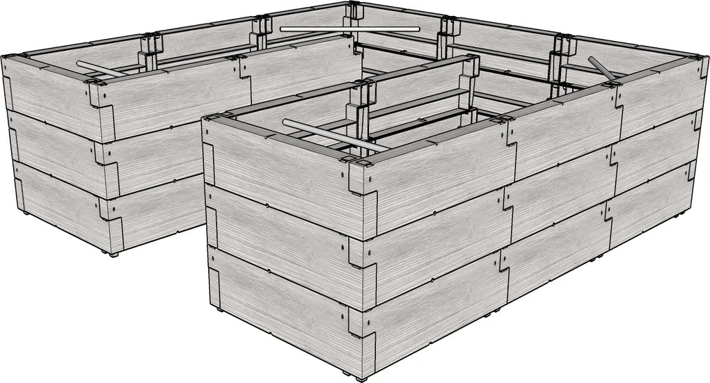 LANIT PLAST, s.r.o. vyvýšený záhon JUWEL TIMBER ERGOLINE U DEEP (20479) LG3134