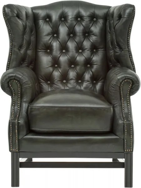 Masivní křeslo z pravé kůže Chesterfield III