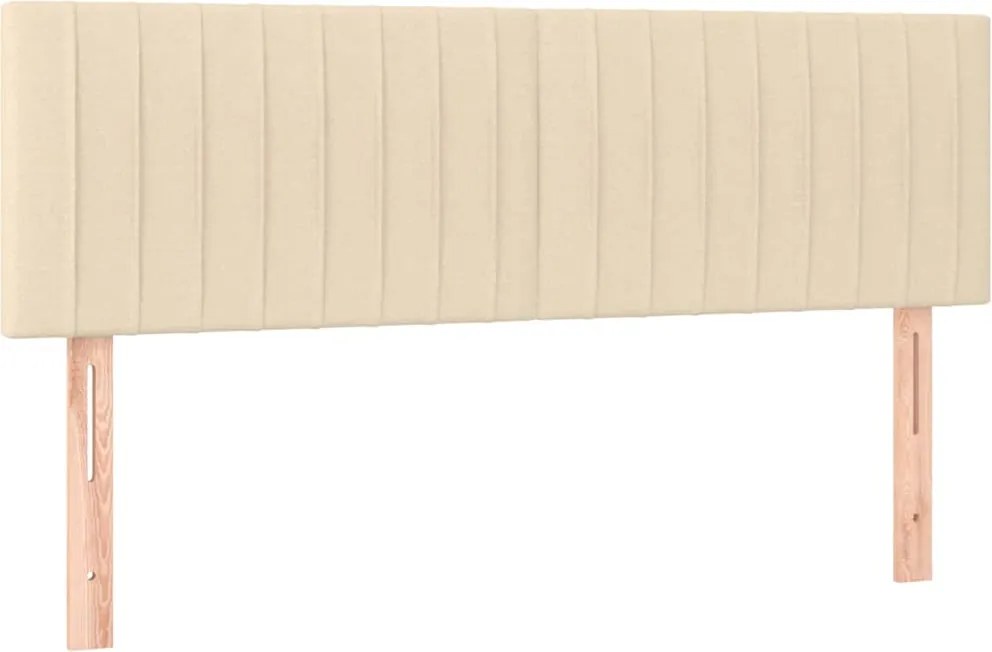 Box spring postel s matrací a LED krémová 140x190 cm textil 3133314