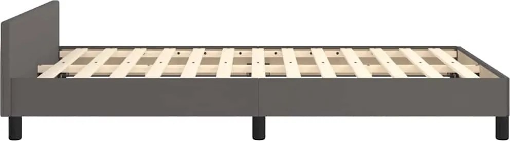 Rám postele bez matrace šedý 120x190 cm umělá kůže 3270564