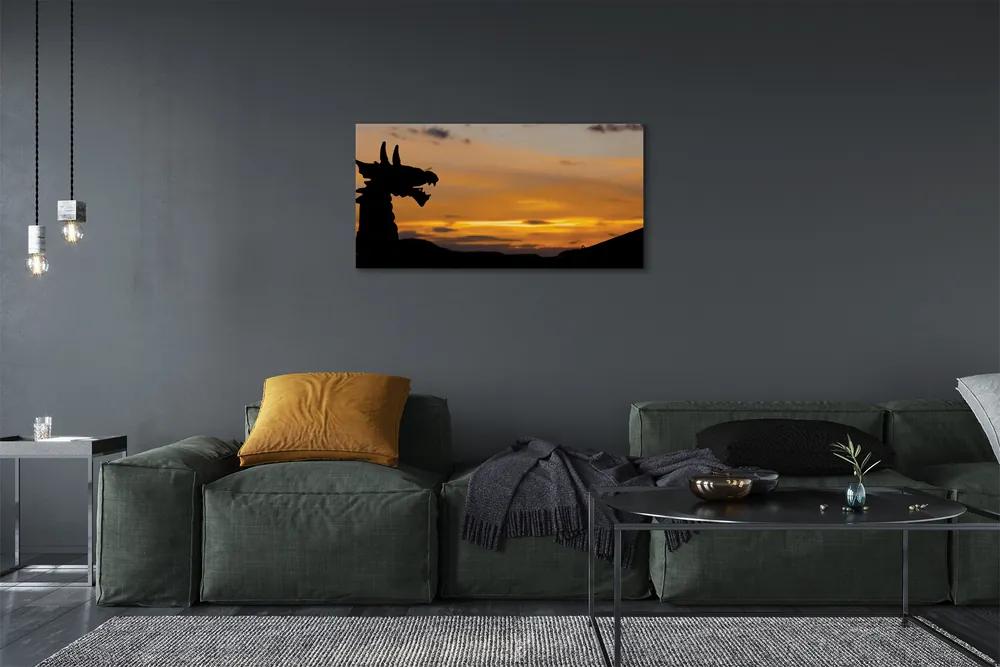 Obrazy na plátně Slunce oblohu drak 120x60 cm