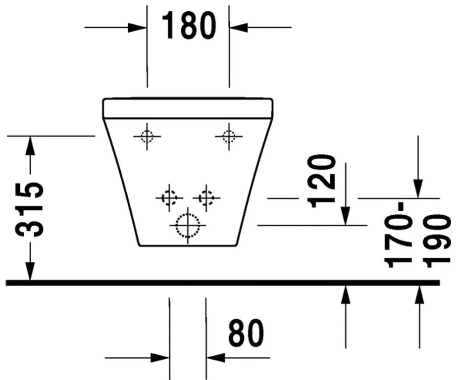 Duravit DuraStyle - závěsný bidet 37x54 cm 2282150000