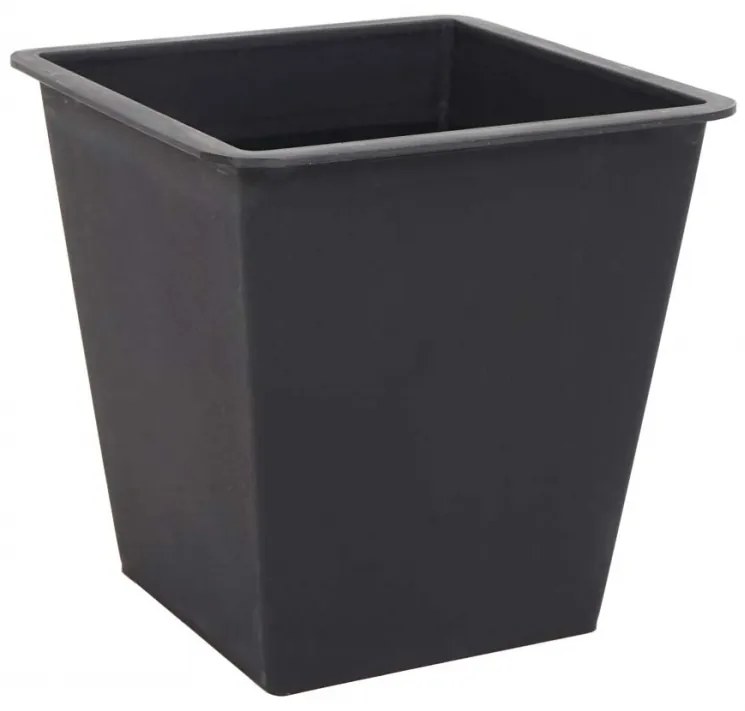 Květináč HWC-L22, 75x81x30cm, hliník, akáciové dřevo - hnědá