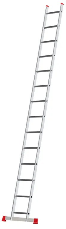 Hliníkový jednodílný opěrný žebřík VENBOS HOBBY, 14 příček, 3,9 m