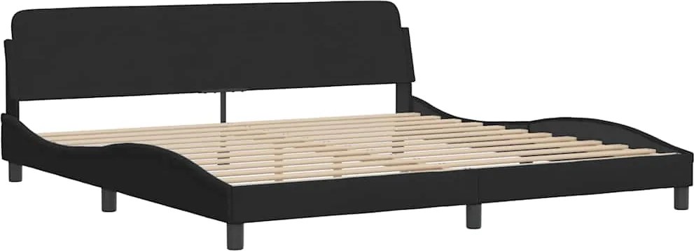 Rám postele bez matrace Hanko černý 200 x 200 cm samet 3207869