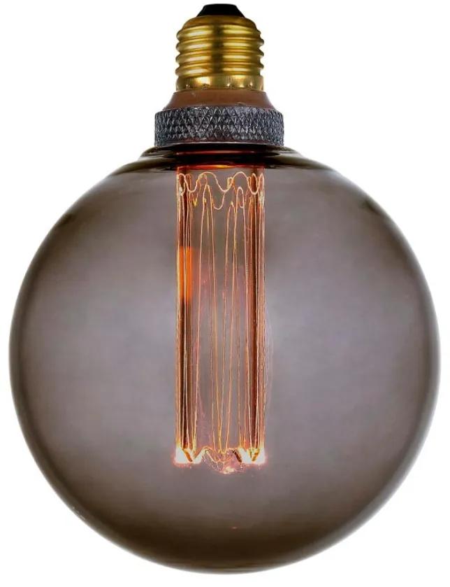 Kouřově černá dekorativní žárovka Halo Design COLORS Dim LED Globe E27