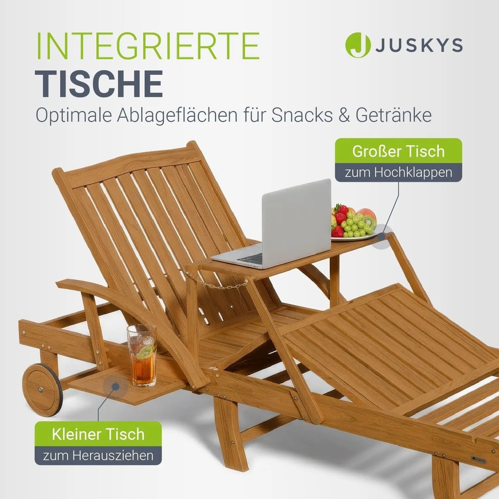Juskys Skládací zahradní lehátko SunScape Provedení: 2 ks