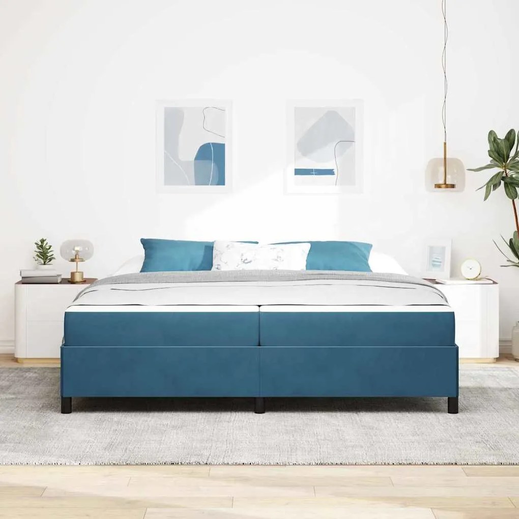 Rám postele Tmavě modrá 200 x 200 cm textil 3399088