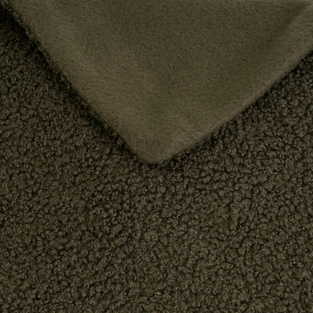 Zelená deka s beránkem 130x160 cm Sherpa Bouclé – Casa Selección