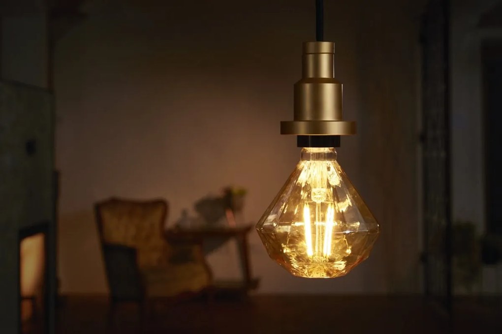 Diamantová LED žárovka E27 4,5 W Vintage 1906, teplá bílá