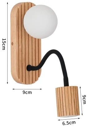 Brilagi - Nástěnná lampa MODERN WOOD 1xG9/5W/230V + 1xGU10/8W dřevo
