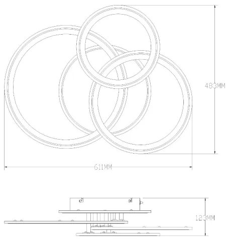Zuma Line MS238130-WH - LED Stm. svítidlo LUNAR LED/55W/230V 3000-6000K bílá +DO