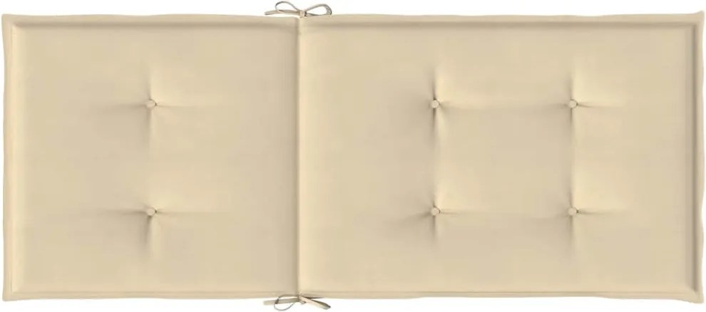 Podušky na židli vysoké opěradlo 6 ks béžové 120x50x3 cm textil 314107