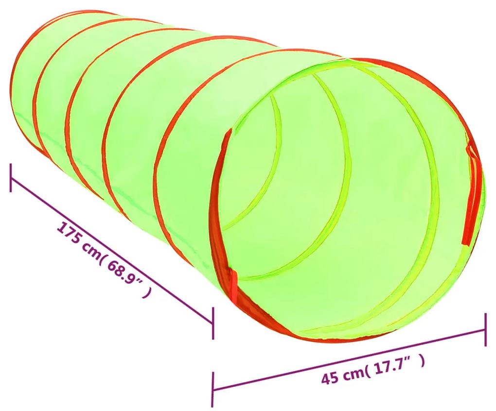vidaXL Dětský tunel na hraní s 250 míčky zelený 175 cm polyester
