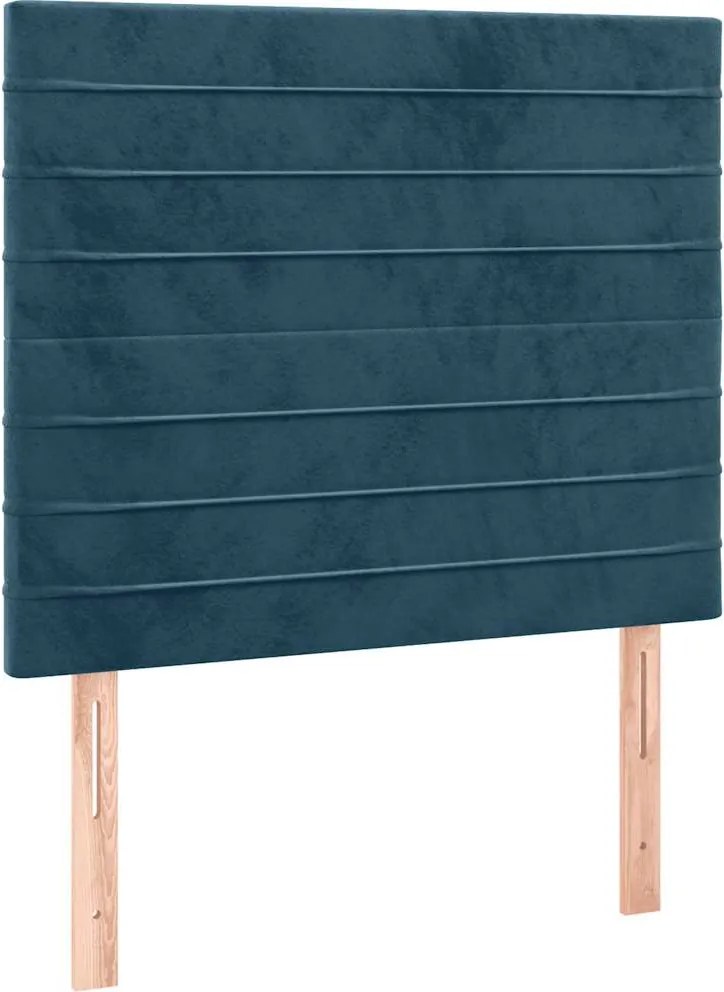 Box spring postel s matrací tmavě modrá 80 x 200 cm samet 3137873