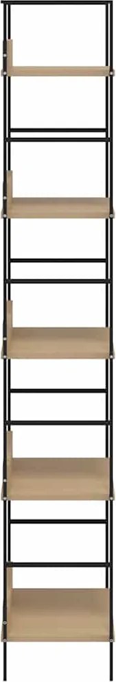 5patrová knihovna dub 60 x 27,6 x 158,5 cm kompozitní dřevo 288227