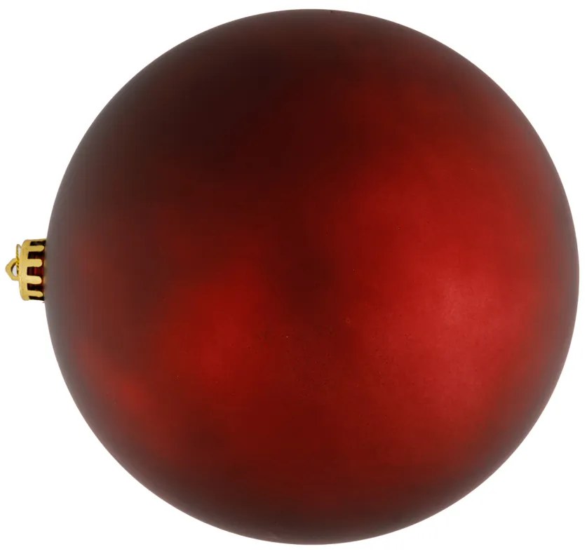 Velká vánoční koule 20 cm, vínová, matná, UV