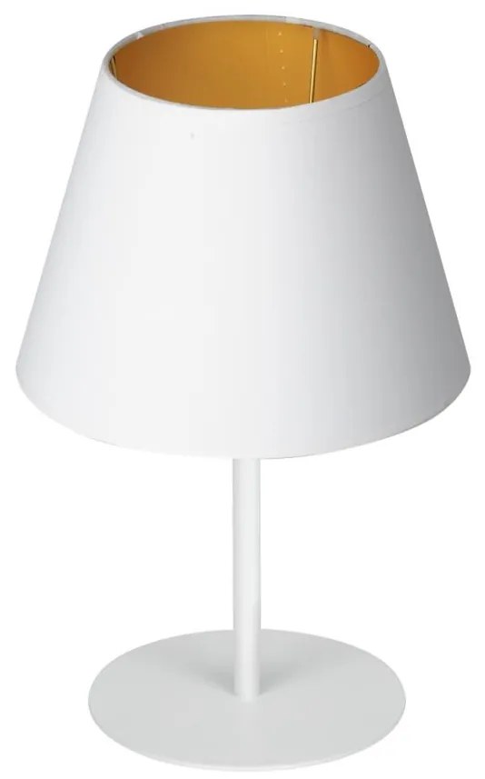 Luminex | Stolní lampa ARDEN 1xE27/60W/230V pr. 20 cm bílá/zlatá | LU3457