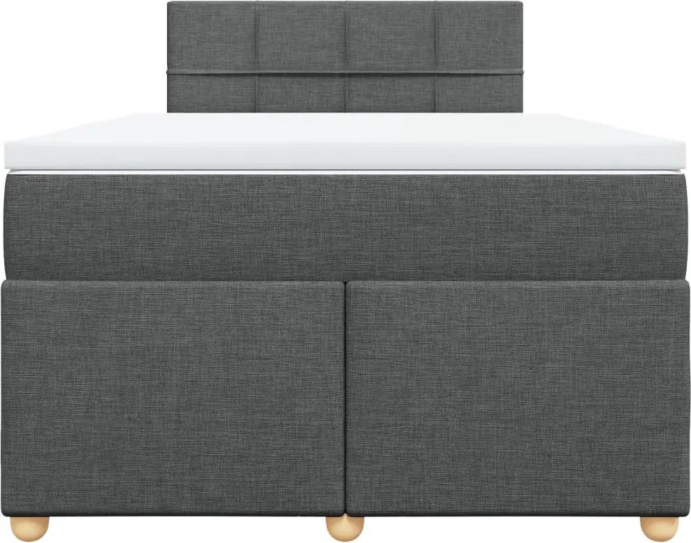 Box spring postel s matrací tmavě šedá 120x200 cm textil 3288948
