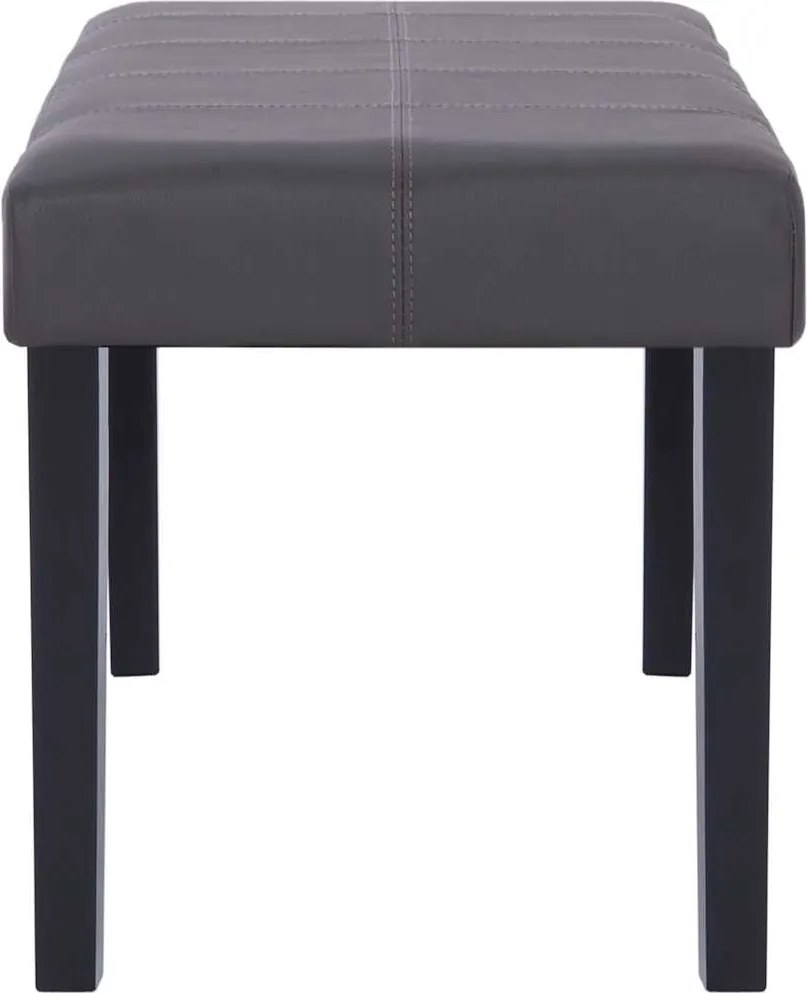 281309  Bench 106 cm Grey Faux Leather 281309