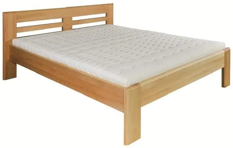 Drewmax LK111 200x200 cm dřevěná postel masiv buk dvojlůžko