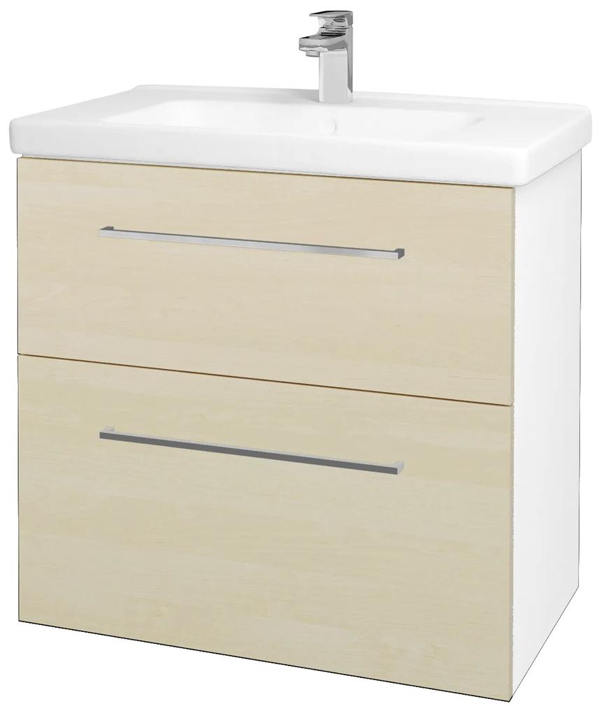 Dřevojas Koupelnová skříň BIG INN SZZ2 80 Varianta: N01 Bílá lesk / Úchytka T01 / D06 Ořech