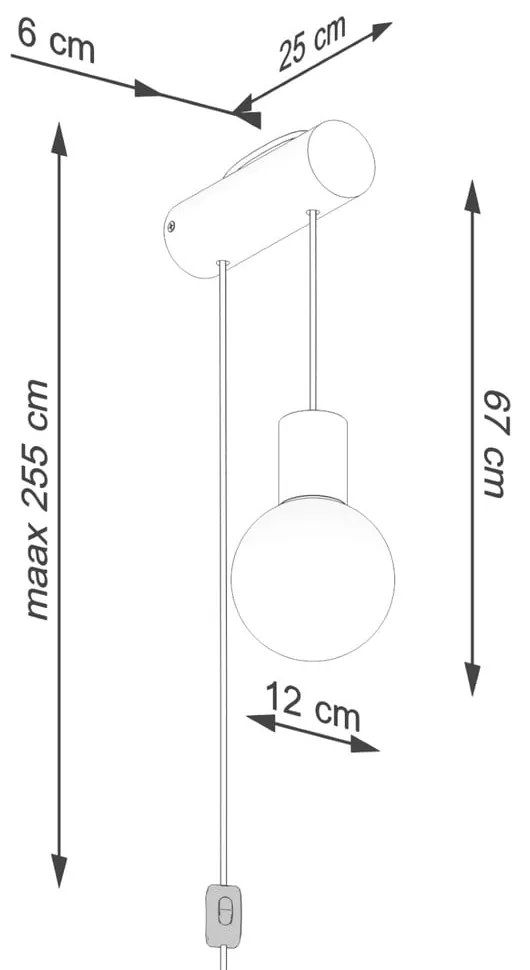 Nástěnné svítidlo v přírodní barvě Arcadia – Sollux