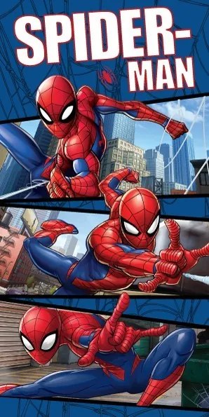 Jerry Fabrics Dětská osuška SPIDERMAN - modrá 2 70x140 cm