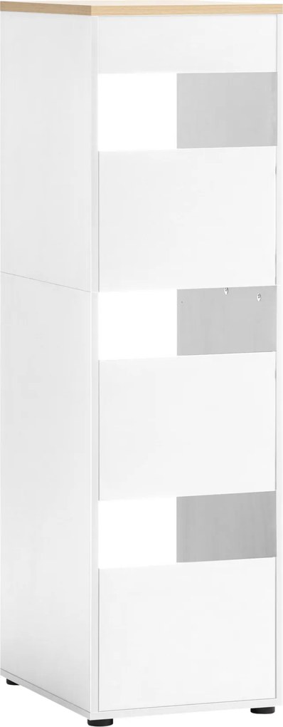 Schildmeyer Skříňka k pračce »Solea« (3x žlab na prádlo, výška 154 cm, matná bílá)