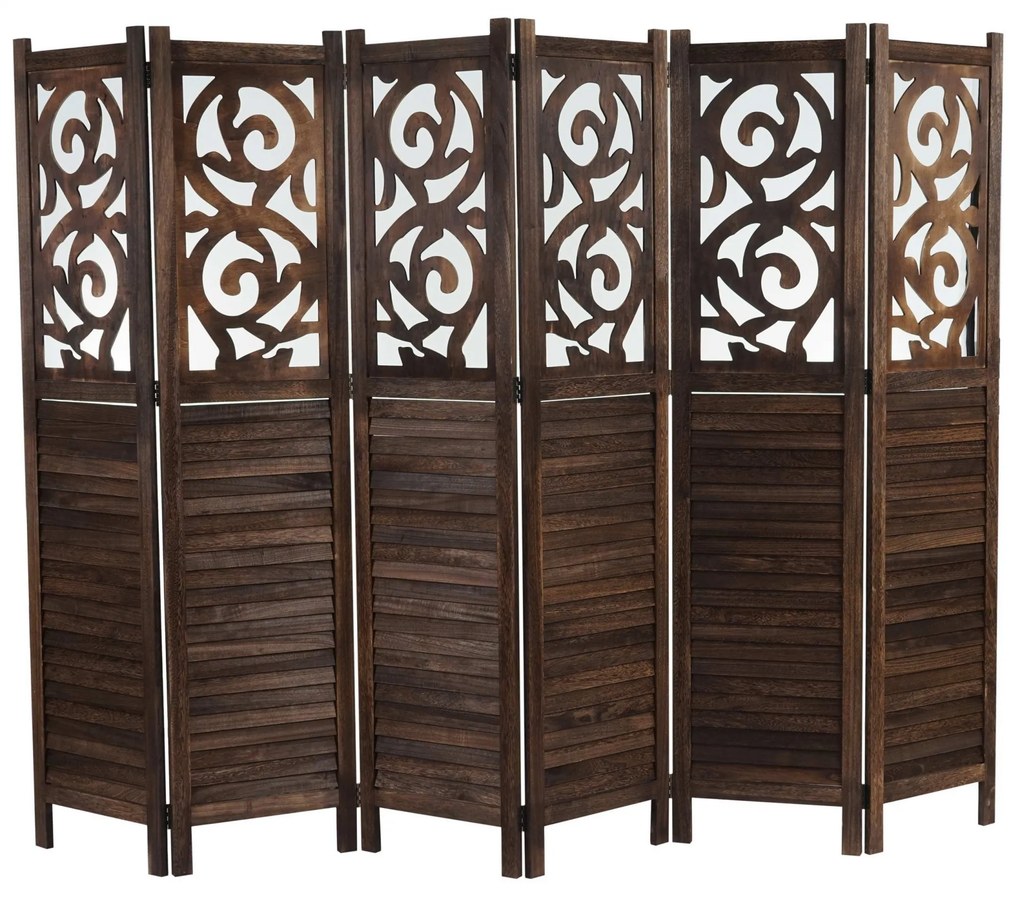 Paraván Shabby vintage Istambul - 170 x 240 cm - Hnědá