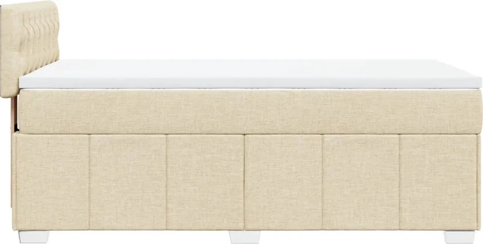 Box spring postel s matrací krémová 80 x 200 cm textil 3289207