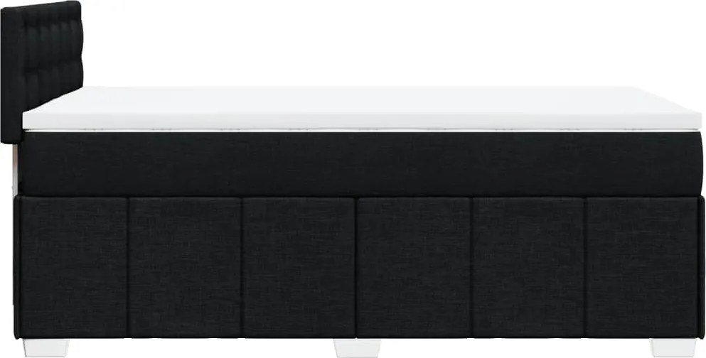 Box spring postel s matrací černá 90x200 cm textil 3286967