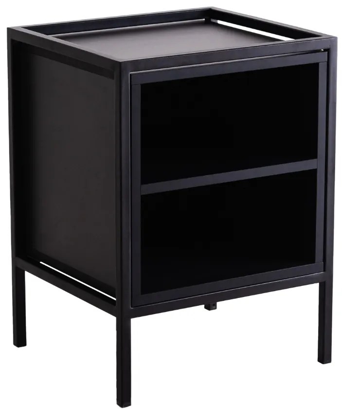 OnaDnes -20% Nordic Design Černý noční stolek Skipo 60 x 45 cm