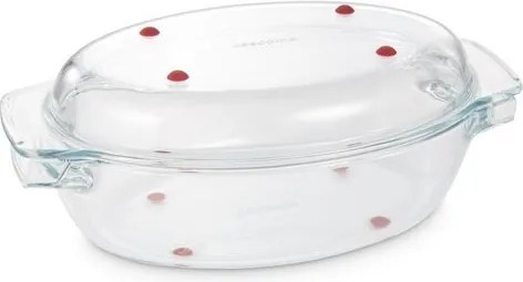 TESCOMA Oválný pekáč s poklopem GrandCHEF 35 x 21 cm, skleněný