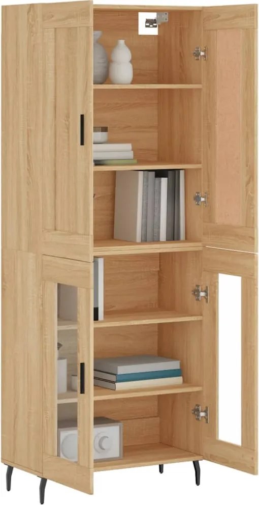Skříň highboard dub sonoma 69,5 x 34 x 180 cm kompozitní dřevo 3199636