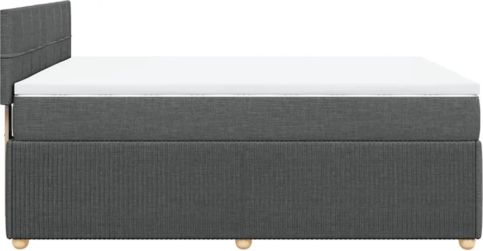 Box spring postel s matrací tmavě šedá 140x200 cm textil 3287480