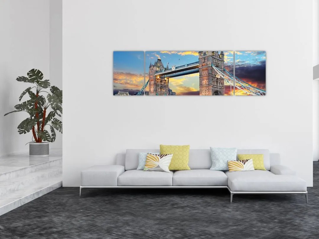 Obraz - Tower Bridge, Londýn, Anglie (170x50 cm)