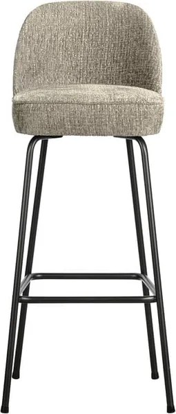 Krémová sametová barová židle (výška sedáku 79 cm) Vogue – WOOOD