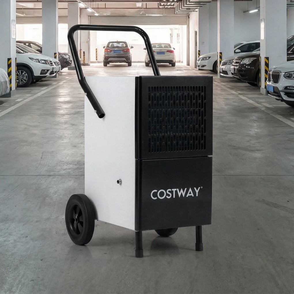 Costway Komerční odvlhčovač 60 L/den odvlhčovač pro 200 m² pokojový sušák