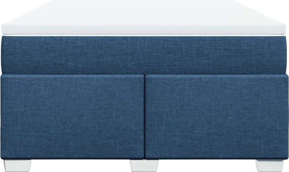 Box spring postel s matrací modrá 140x200 cm textil 3285143