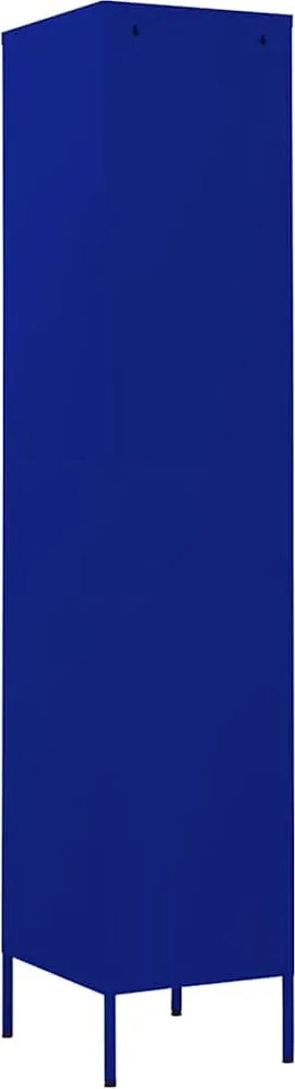 Uzamykatelná skříň námořnická modř 35 x 46 x 180 cm ocel 336253