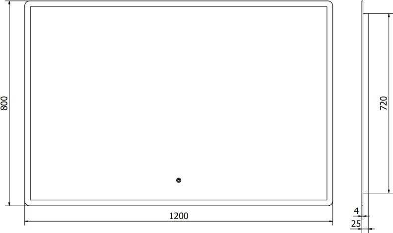 Mexen Navia, LED koupelnové zrcadlo s podsvícením 120 x 80 cm, 6000K, ochrana proti zamlžování, 9803-120-080-611-00
