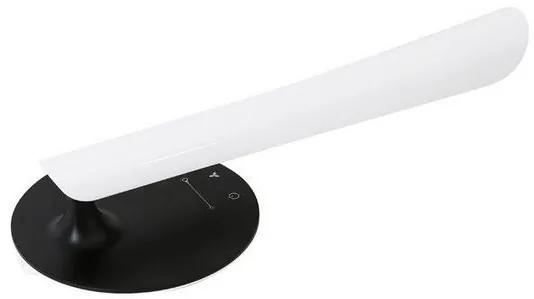 CHINATSU Stolní LED stmívatelná lampa s USB portem, 8W, denní-studená bílá, černobílá PDL9