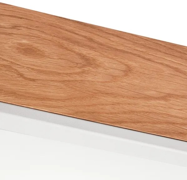 Stropní svítidlo OAK SQUARE 4xE27/15W/230V 39x39 cm dub/bílá