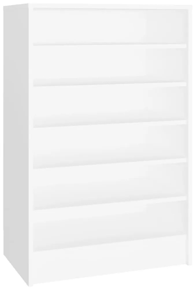 vidaXL Botník bílý 60 x 35 x 92 cm dřevotříska